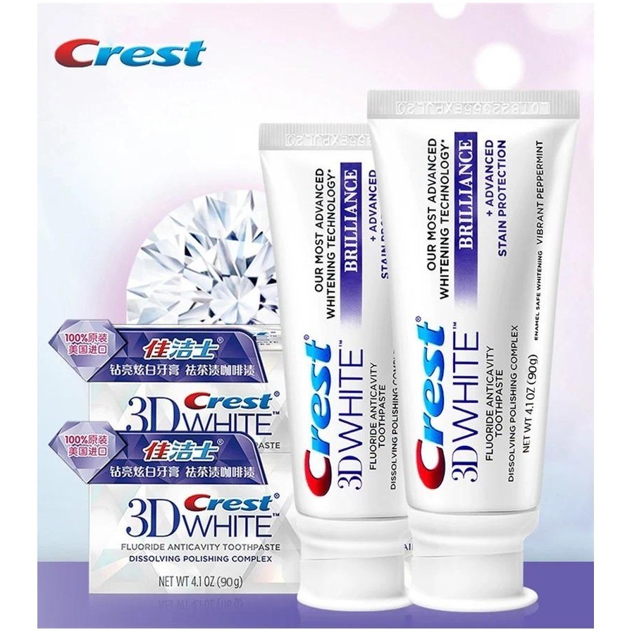 Original Crest Toothpaste 3D White Glamorous White Tooth Paste Dental Care Oral Hygiene Tooth ...