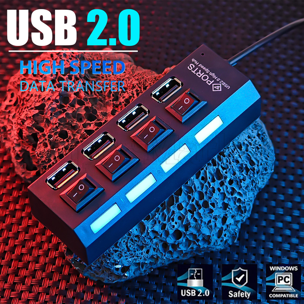 USB 2.0 Expansion Interface - 4 Ports Hub Splitter - Multi-Purpose ...