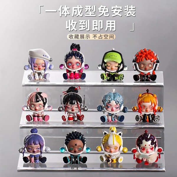 Acrylic Ladder Display Stand Vertical Swing Trapezoidal Transparent ...