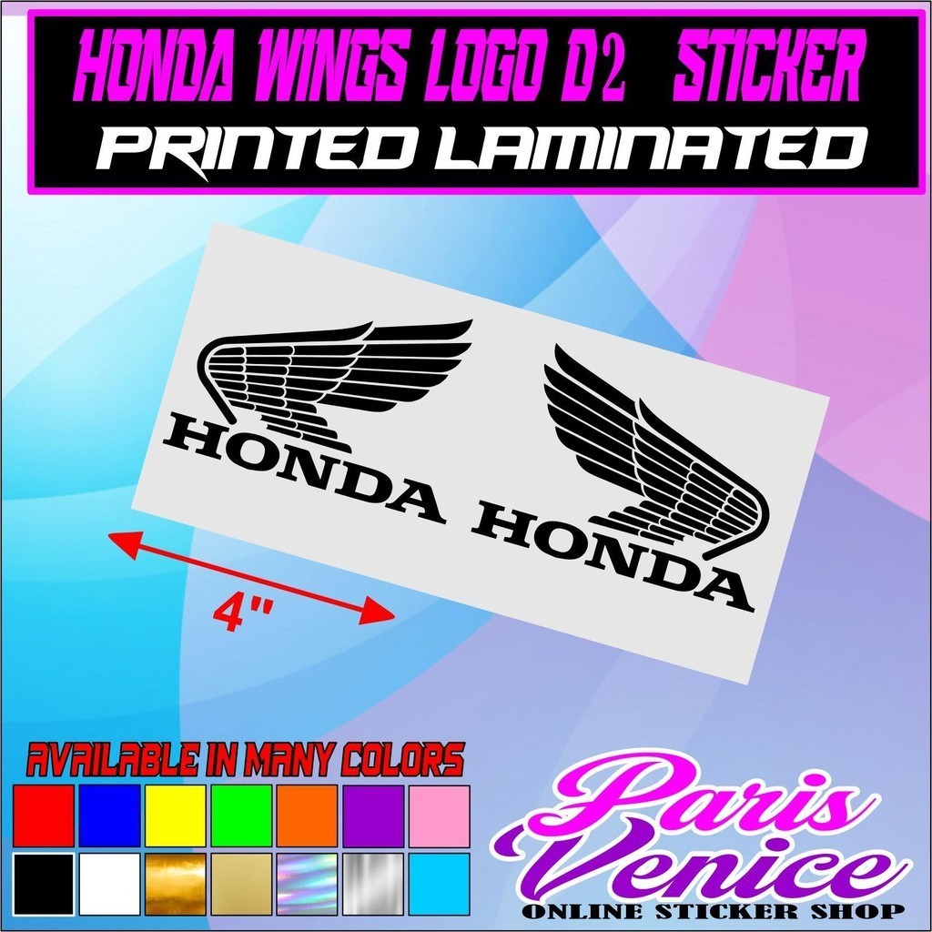 honda wings design 2 machine cut diecut sticker | Shopee Malaysia