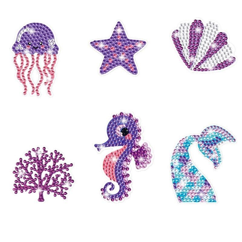 DIY Seahorse & Jellyfish Diamond Painting Kit - Ocean Creatures Craft ...