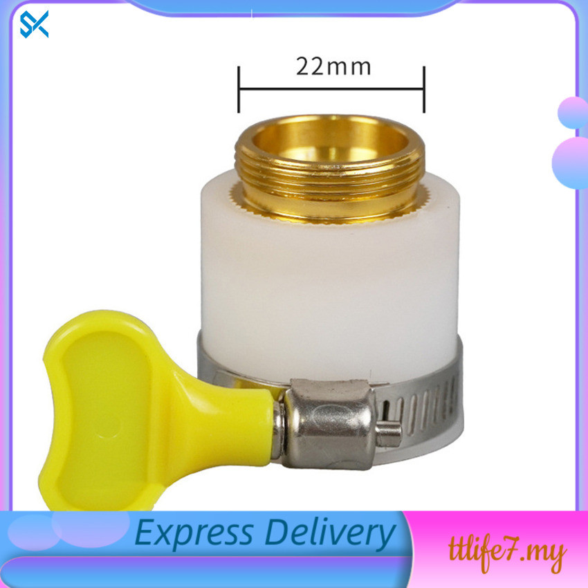 22mm Universal Hose Adapter Metal Faucet Connector Kitchen Hose Adapter ...