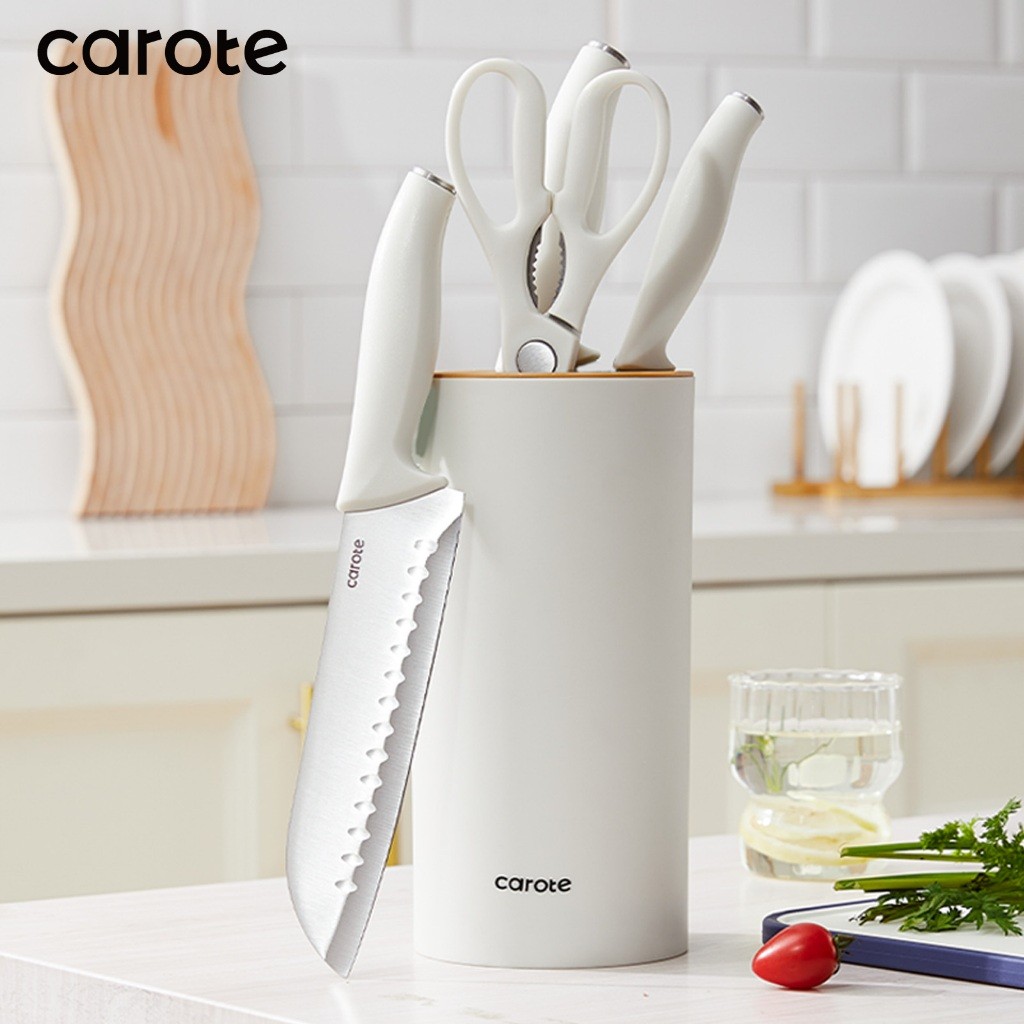 Carote Kitchen knife set 5 pieces (kitchen knife/chef knife/Santoku ...
