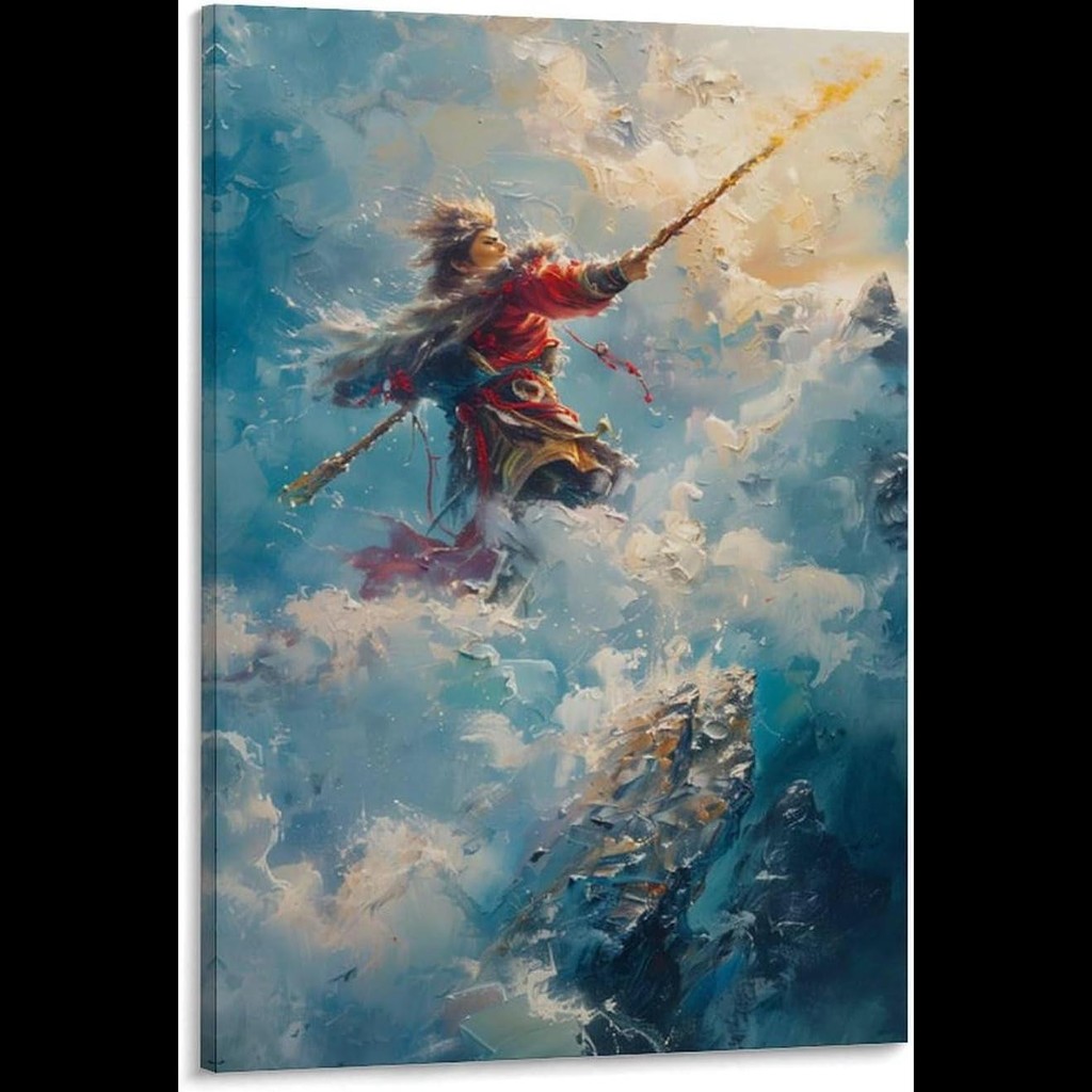 Poster Sun Wukong Mitologi Cina | Seni Raja Monyet di Kanvas | Hiasan ...