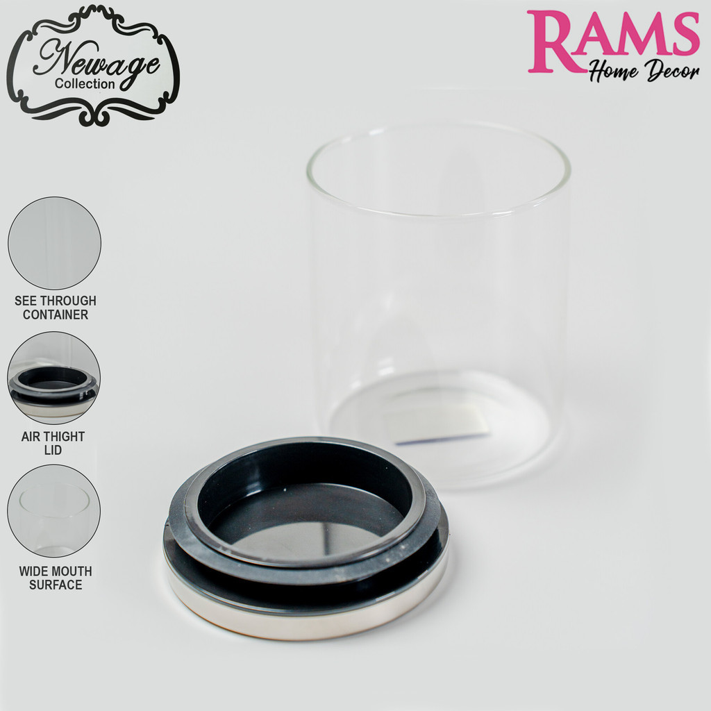 Newage 580 ML Glass Storage Jar with Lid / Air Tight with Lid / Glass ...