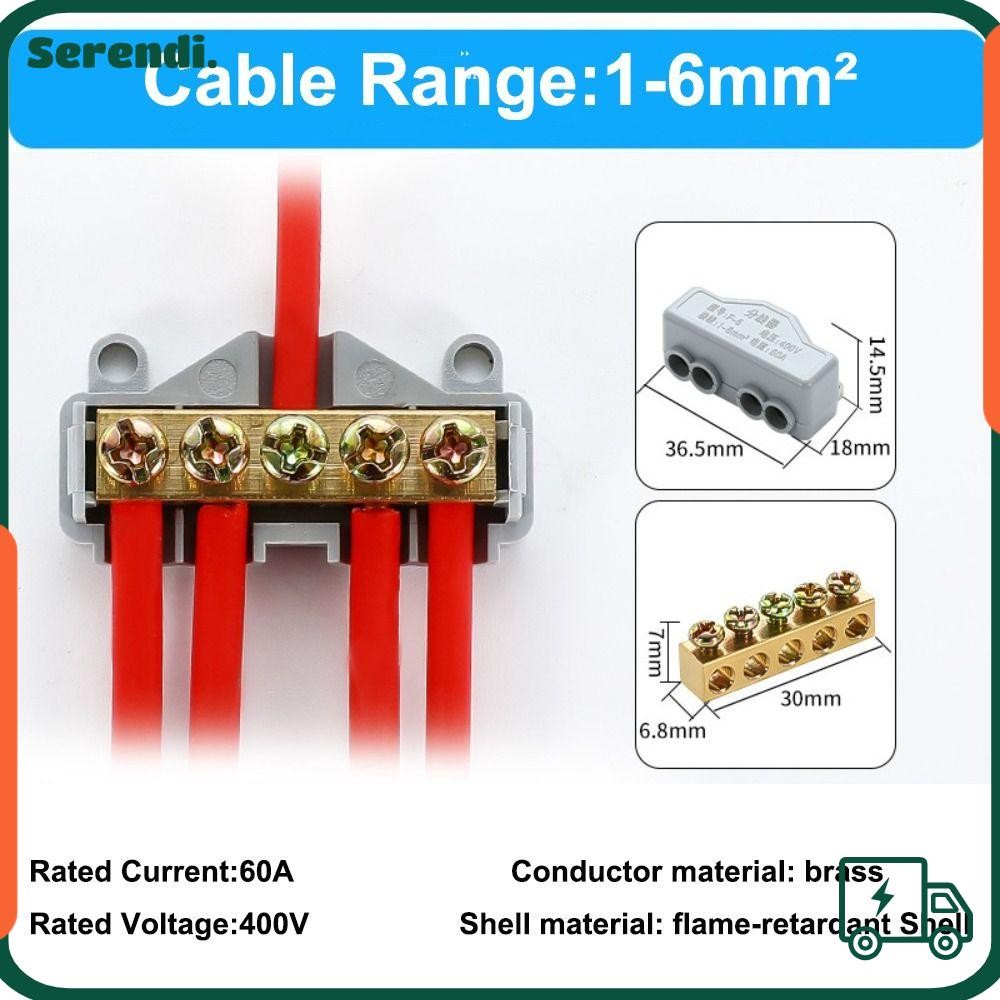 SERENDI Quick Terminal Block, High Power Conductor Brass High Power ...