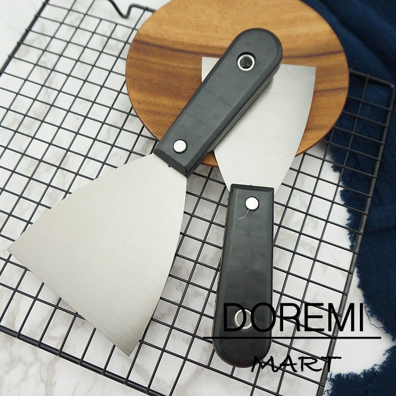 3" & 4" WALL SCRAPPER Paint Scraper Putty Knife w Wood Handle Steel ...