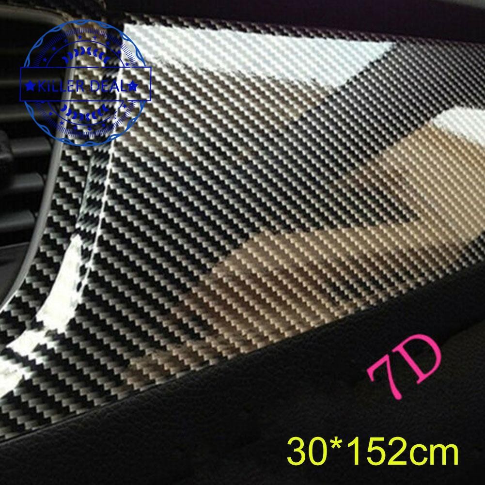 New 7d Carbon Fiber Sticker Waterproof Glossy Matte Black Carbon Multi ...