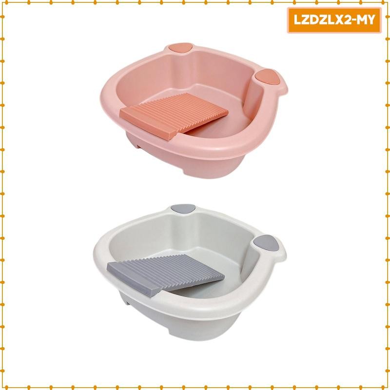 [Loviver] Hand Washing Clothes Bucket, Non Slip Washboard Basin, Hand ...