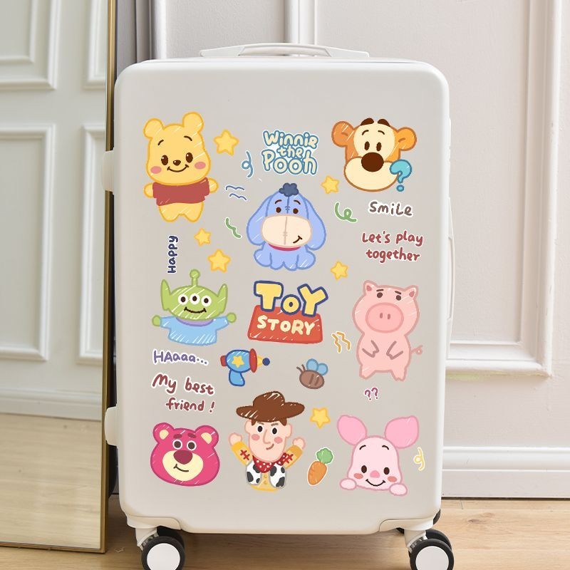 Cartoon Cartoon Cute Bear Luggage Sticker Anime Girl Heart Trolley ...
