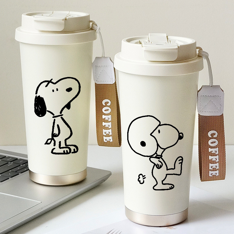 Snoopy Accompanying Cup Cartoon 316 Stainless Steel Thermos Cup Simple Unique ins Coffee Cup ...