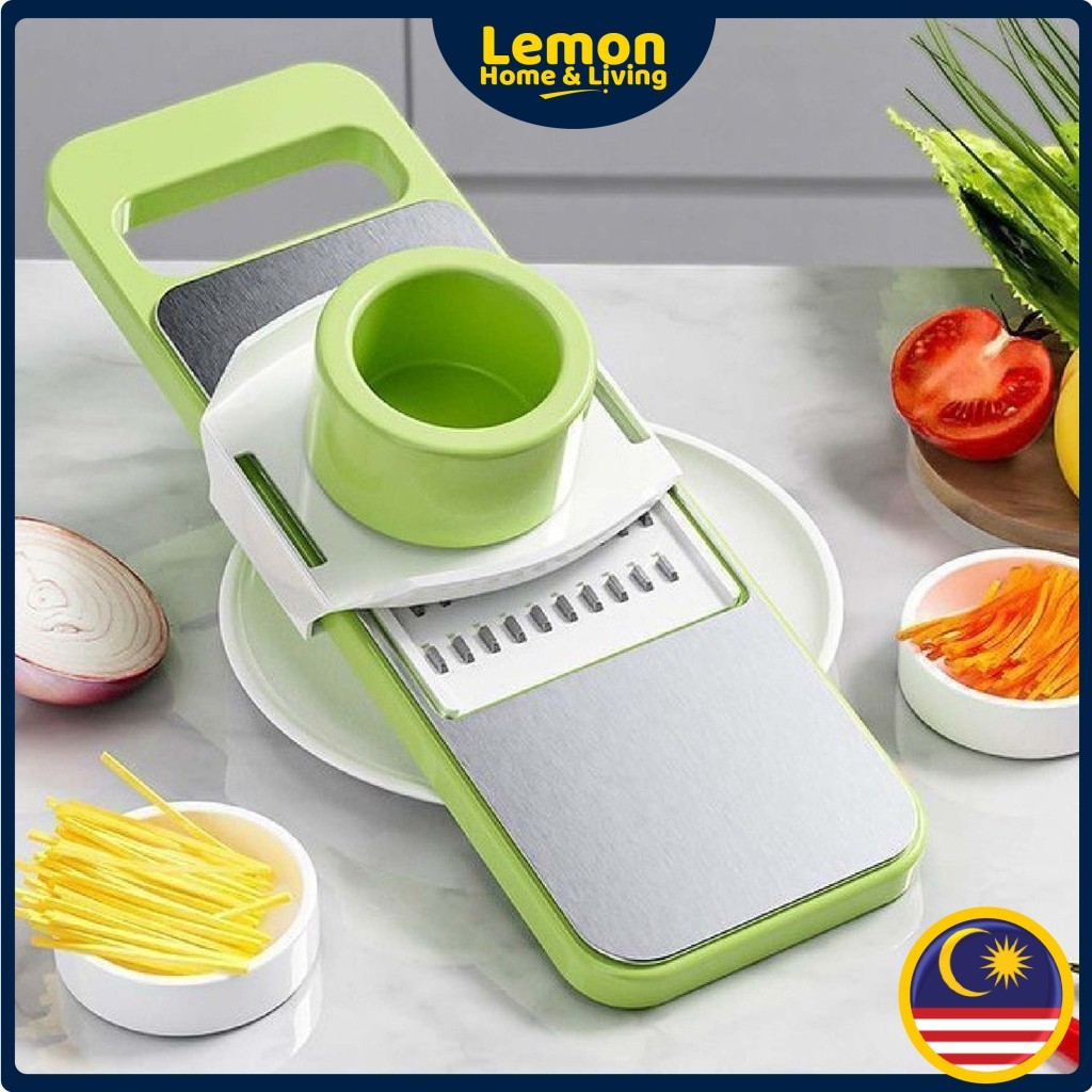 🍋 5in1 Multifunction Slicer Adjustable Vegetable Cutter Carrots Peeler ...