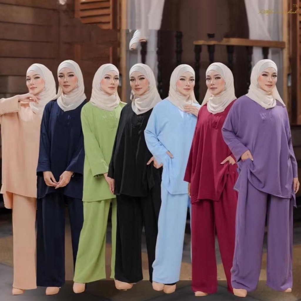 Set Pakaian Muslimah Amanda Baggy Style Cey 100%Iron-less | Shopee Malaysia