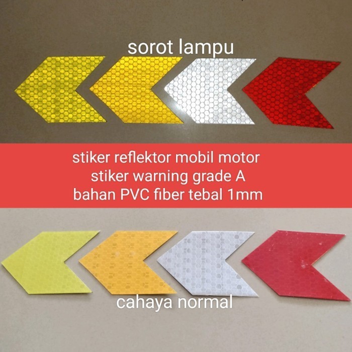 CAHAYA Light Reflector Car Reflector Stickers Arrow Reflector Stickers ...