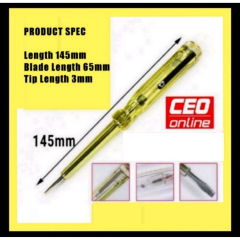 CEO 🇲🇾 66-119 Test Pen 66-119 TESTPEN Spark Detecting Screw Driver ...