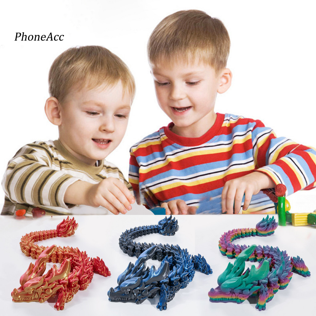 Poseable Dragon Figurine 3d Printed Dragon Figurine Articulated Chinese ...