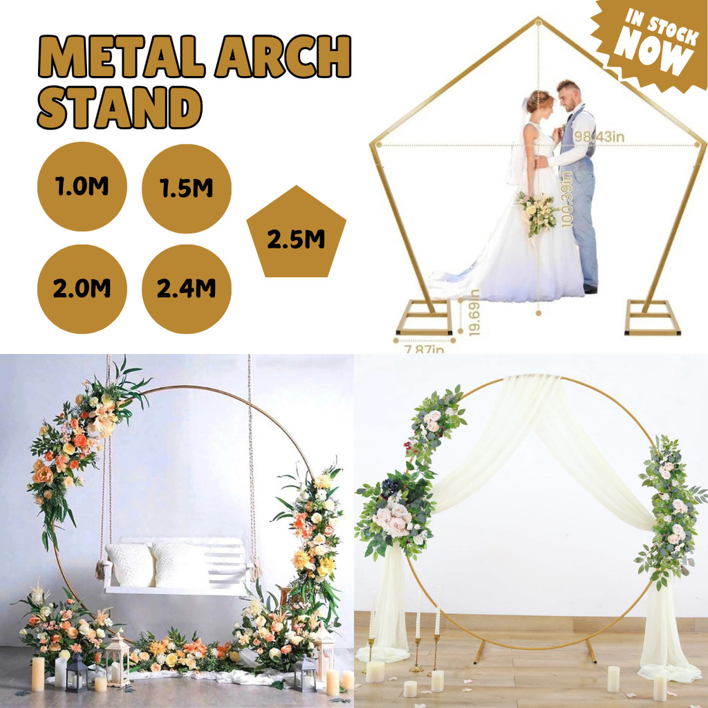 Iron Circle Wedding Arch Props Background Single Arch Flower Outdoor ...