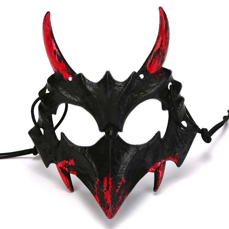 Half-face Blood Mask Men Dragon Tiger Wolf Mask Horror Halloween ...