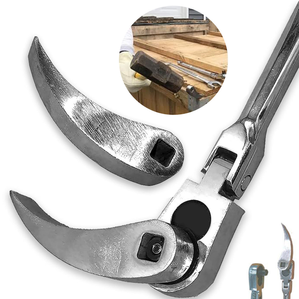 Ratcheting Crowbar Attachment Multi-purpose Pry Bar Adjustable Angle ...