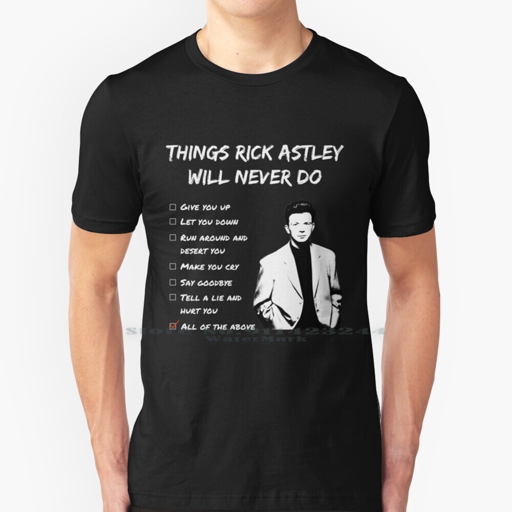 Rickroller ( Light ) T Shirt 100% Pure Cotton Things Rick Astley Will ...