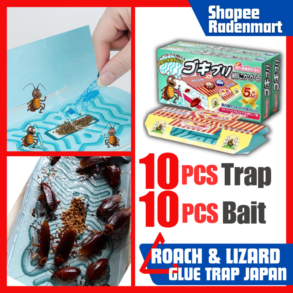 10PCS COCKROACH TRAP LIZARD TRAP STICKY PEST CONTROL PERANGKAP LIPAS ...