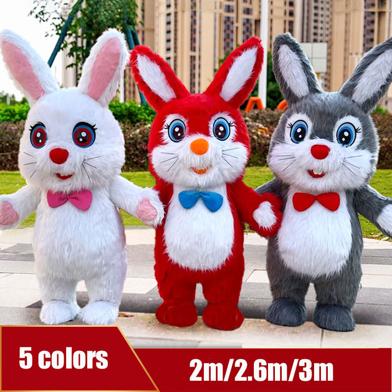 Giant Inflatable Rabbit Mascot Costume Cartoon Doll Bunny Cosplay Suits ...