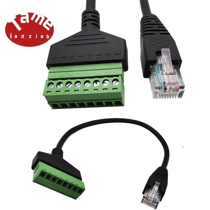 RJ45 Ethernet Male to 8 Pin AV Terminal Screw Adapter Converter Block ...