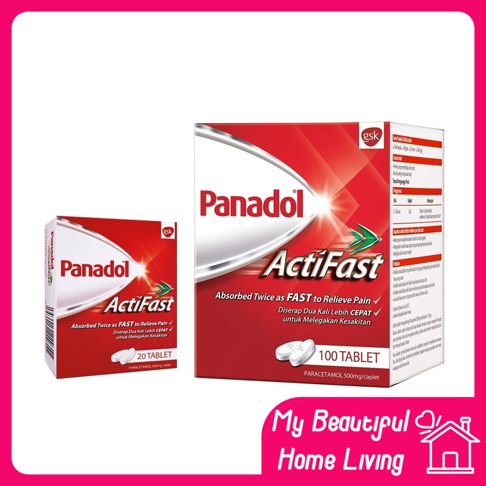 (20S AND 100S) Panadol Actifast for Fast Pain Relief Panadol Red Acti ...