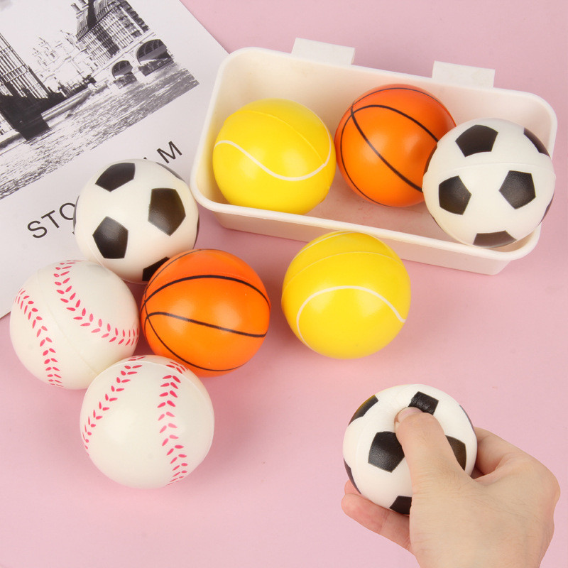 Football Basketball Foam Sponge 6cm Vent Pu Ball Decompression Tennis ...