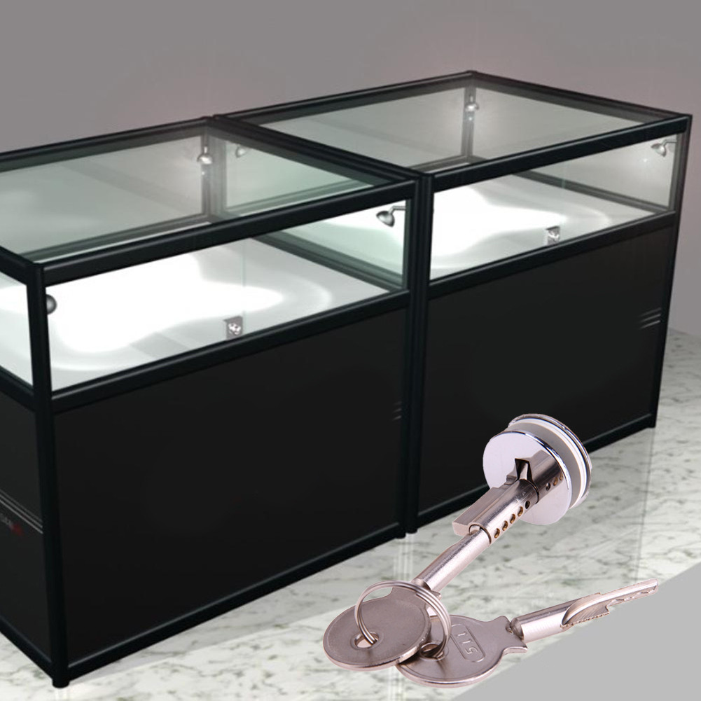 Zinc Alloy Display Case Showcase Glass Cabinet Door Lock with 2 Keys ...