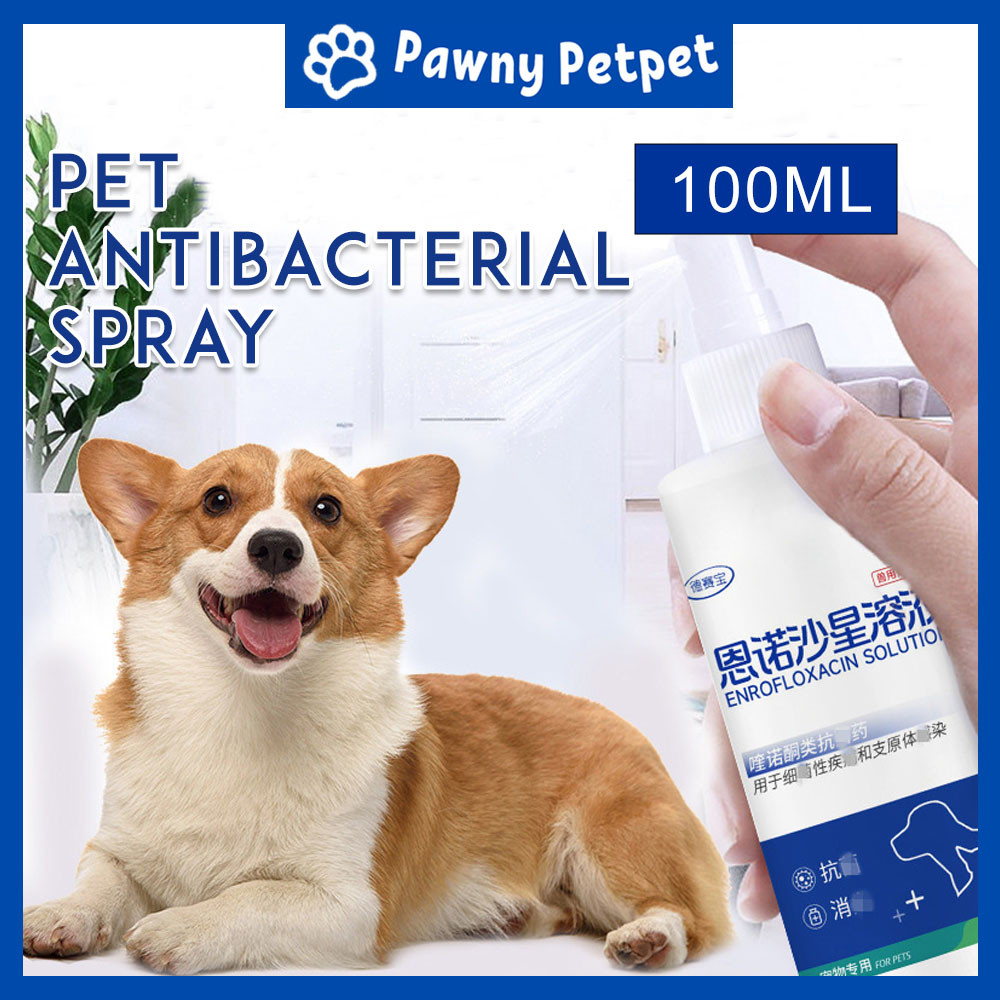 Pawny 100ml Pets Dog Cat Antibacterial Spray Bacteria Infection Itchy ...