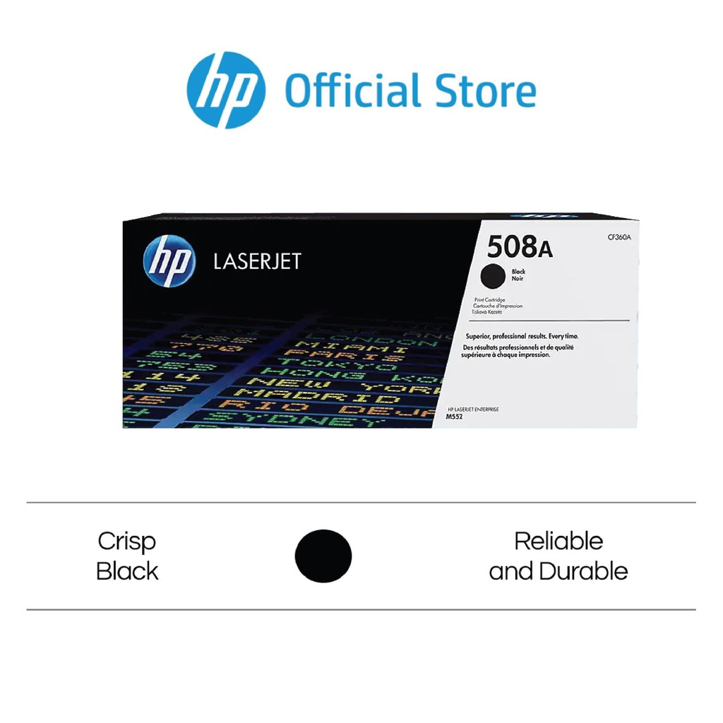 HP 508A Black Original LaserJet Toner Cartridge/HP Laserjet M552/M553 ...