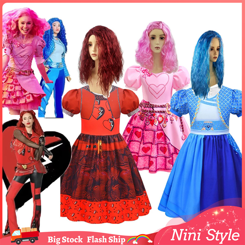Disney Movie Descendants 4 The Rise Of Red Halloween Costume for Kids ...