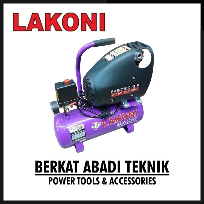 MESIN Basic 550SDS Air Pump Compressor Engine 3/4 HP 9 Liter Compressor ...