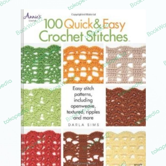 Book 100 Quick & Easy Crochet Stitches: Easy Stitch Patterns | Shopee ...