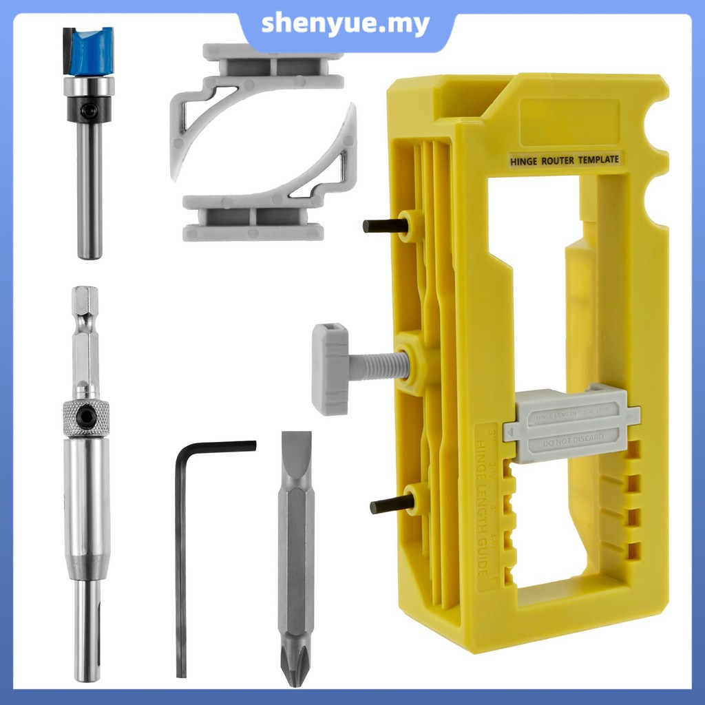 Door Hinge Mortise Jig Kit Sturdy Door Hinge Router Template Cabinet ...