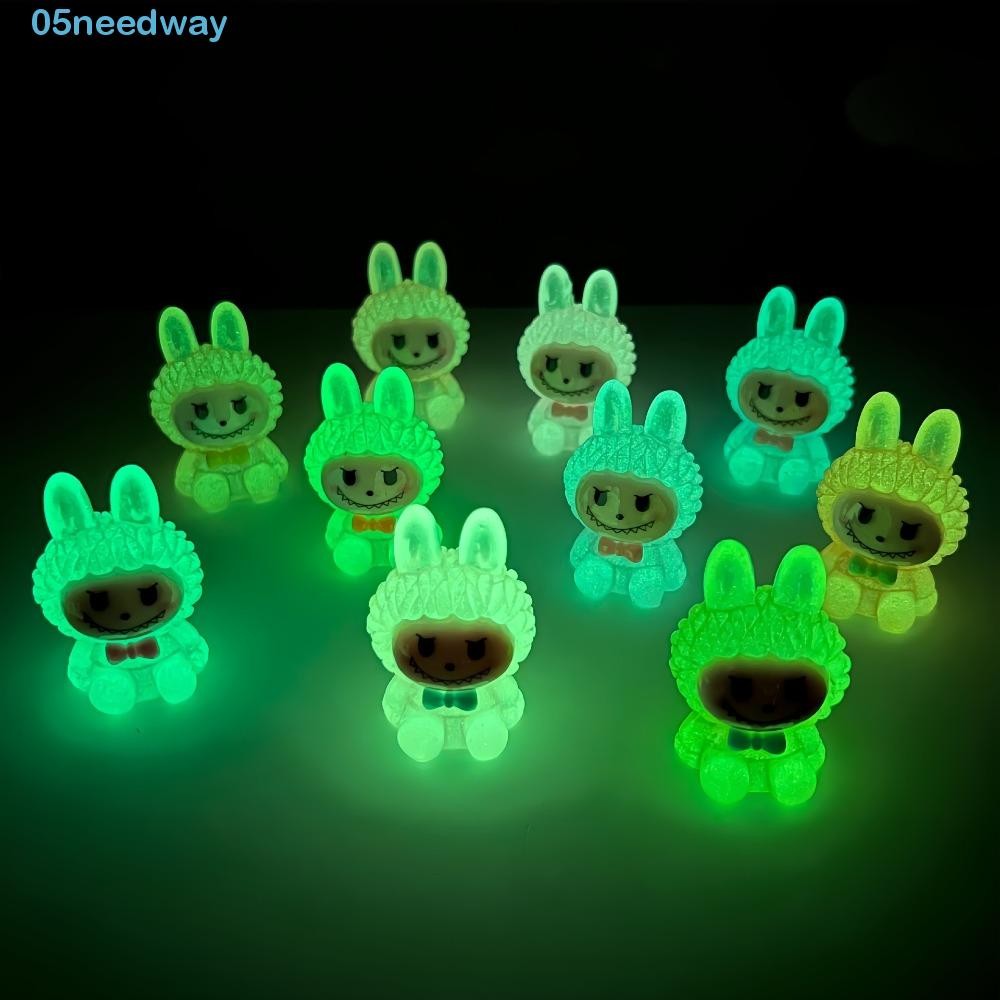 NEEDWAY 10pcs Candy Color Labubu Dolls, Noctilucent Luminous Cartoon ...