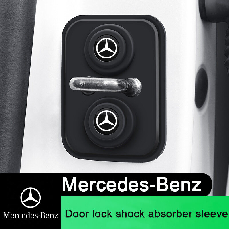 1/4Pcs Mercedes Benz Silicone Car Door Lock Protection Cover Door Lock ...