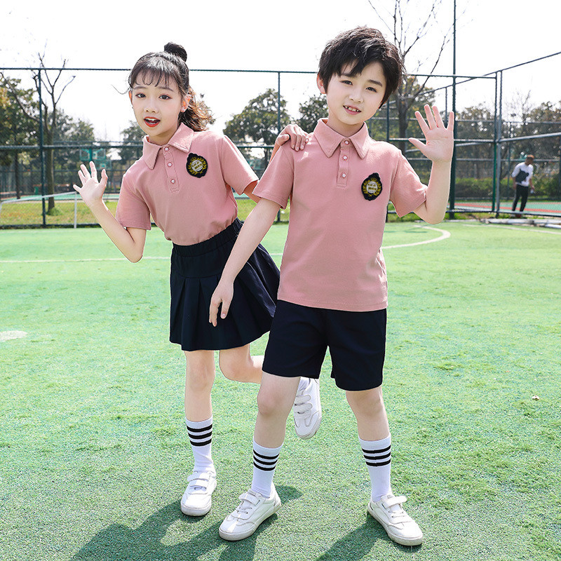 10/elementary School Students Class Uniform Summer Pink British Style ...