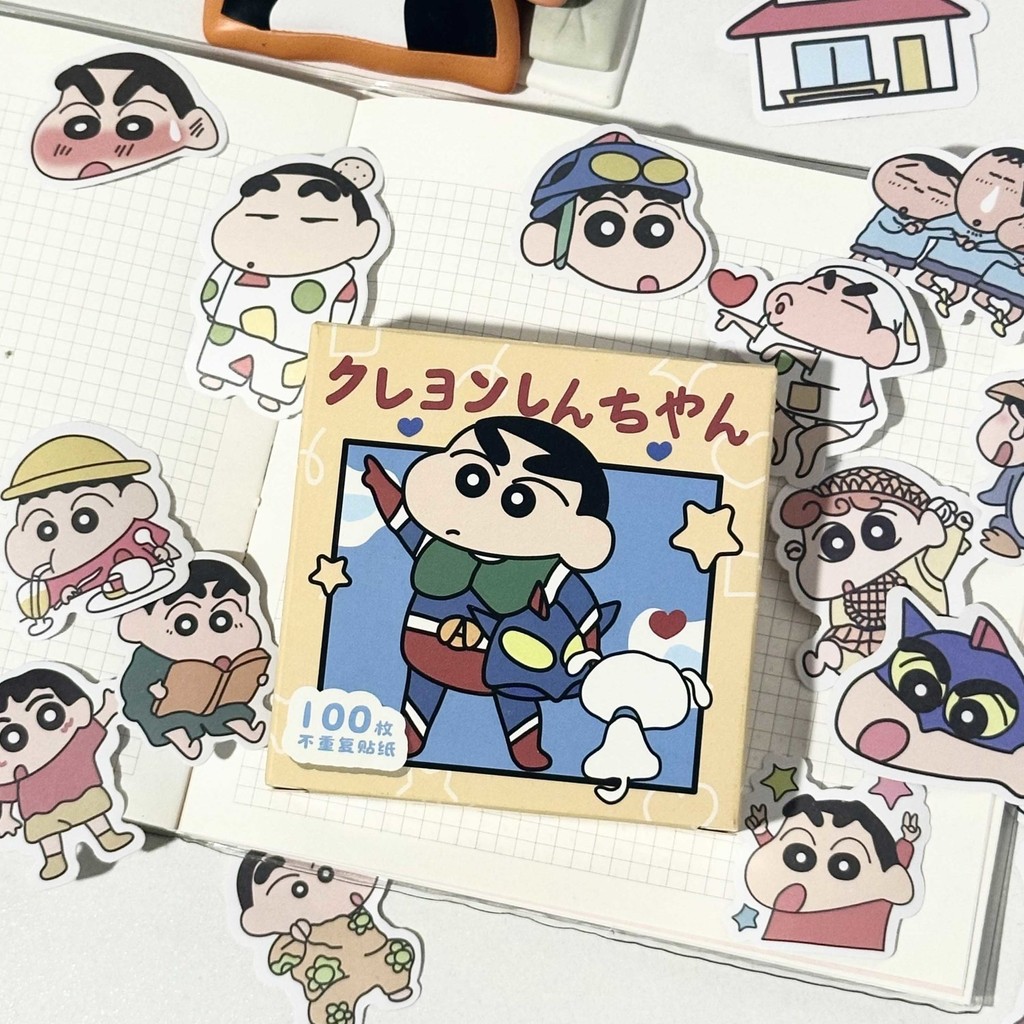 Crayon Shin-Chan Sticker Gift Box 100 Pieces Non-Repetitive Cute ...