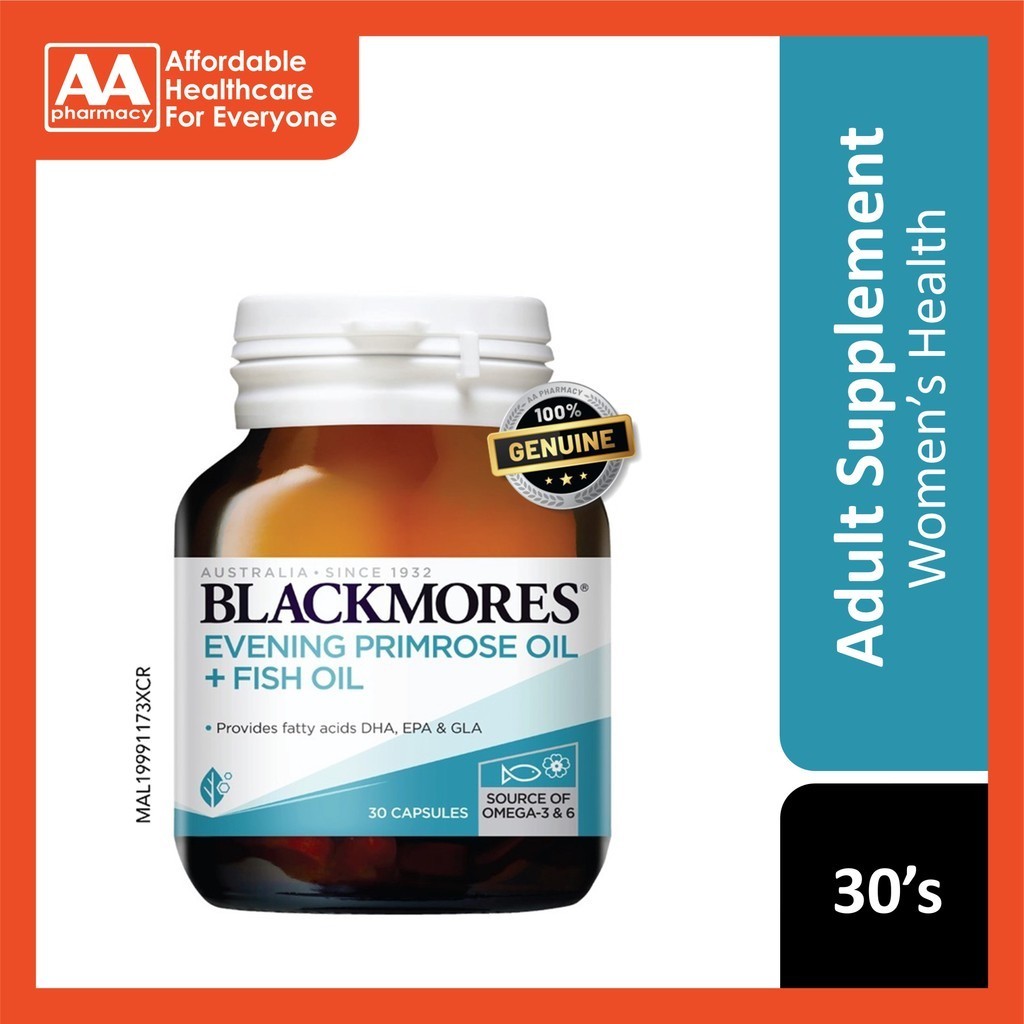 Blackmores Evening Primrose Oil + Fish Oil Softgel 30's | Shopee Malaysia
