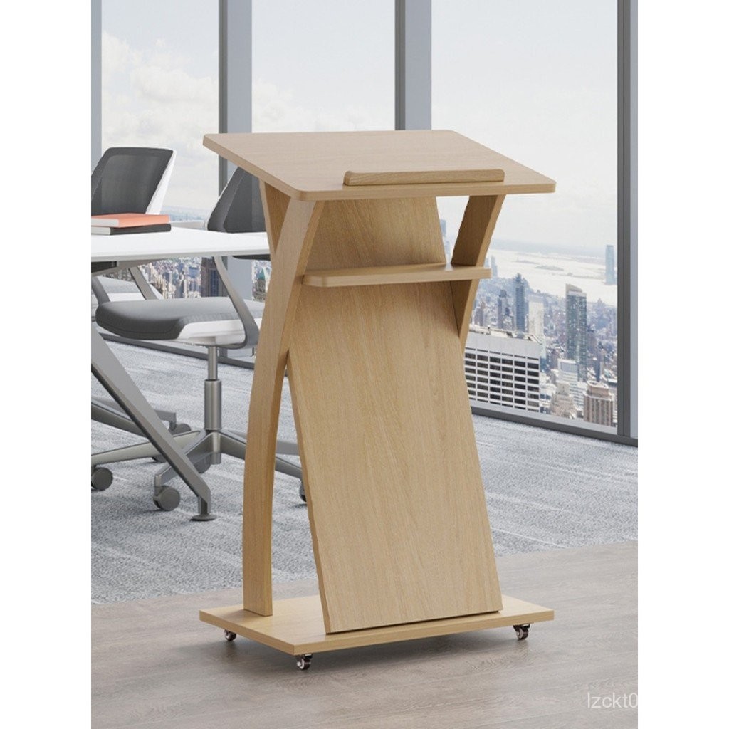 Solid Wood Podium Table Host Table Small Podium Reception Table Welcome ...