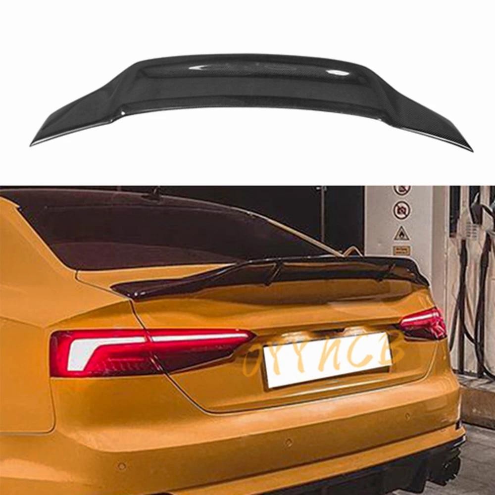 For AUDI A5 S5 RS5 B9 4Door Sportback R Style Carbon fiber Rear Spoiler ...