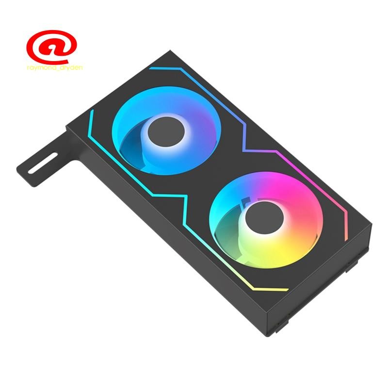 PC Memory Cooling Radiator 4Pin PWM/5V 3Pin ARGB with 2 Cooling Fan RAM ...
