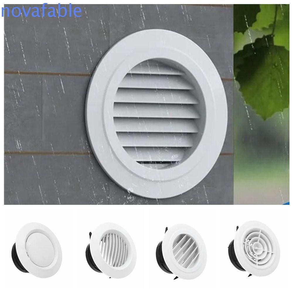 NOVAFABLE Round Air Vent Extract Valve, 75-200mm White Air Vent Extract ...
