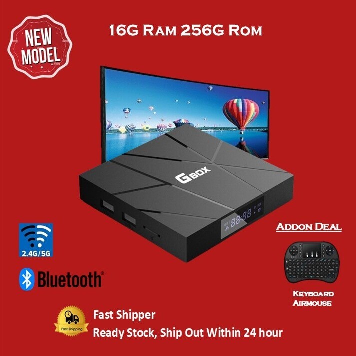 [Latest Model] Smart Android 14.0 Media Box Player 16G RAM 256G ROM 4K ...