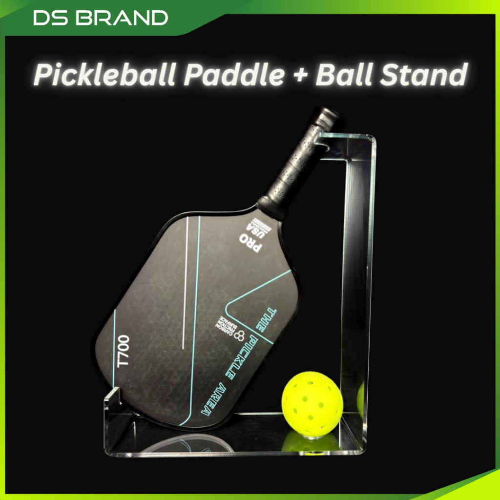 Pickleball Paddle dan Ball Stand Pemegang / Acrylic Pickleball Paddle ...
