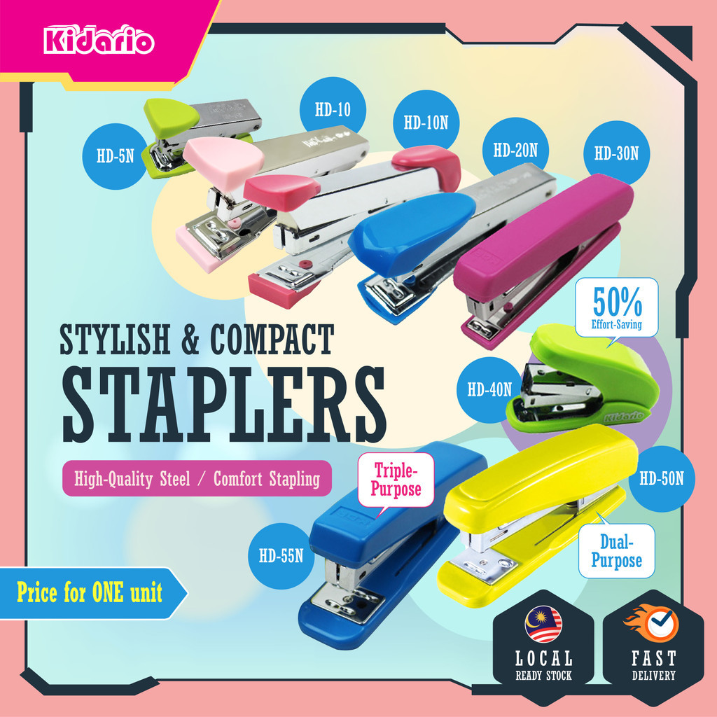 [ STAPLER ] KIDARIO STAPLER | HD-5N/10/10N/20N/30N/40N/50N/55N | RANDOM ...