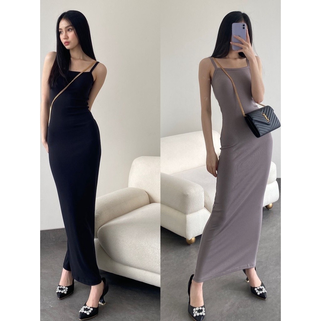 MAXI LONG DRESS PARTY KOREAN STYLE BODYCON // TANKTOP MAXI DRESS BODY ...
