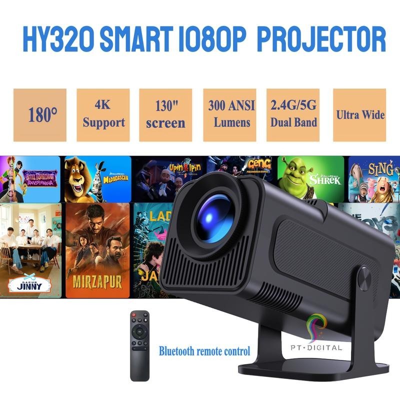 NEW HY320 Smart Projector 4K Native 1080P Android 11 Portable Projector ...